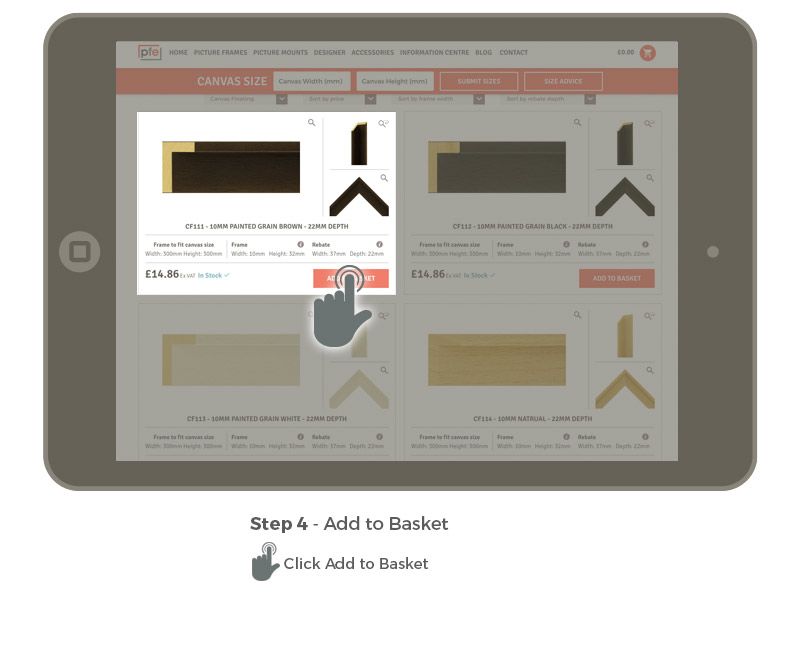 How to Order - A Canvas Floating Frame | Picture Frames Express