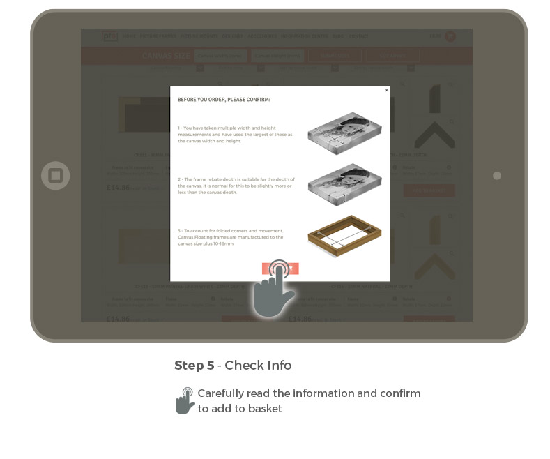 How to Order - A Canvas Floating Frame | Picture Frames Express